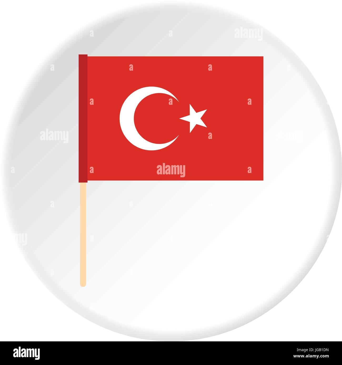 Flag of Turkey icon circle Stock Vector Image & Art - Alamy