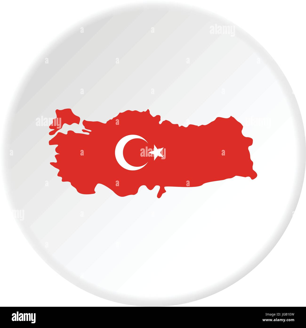 Turkey map in national flag colors icon circle Stock Vector Image & Art ...