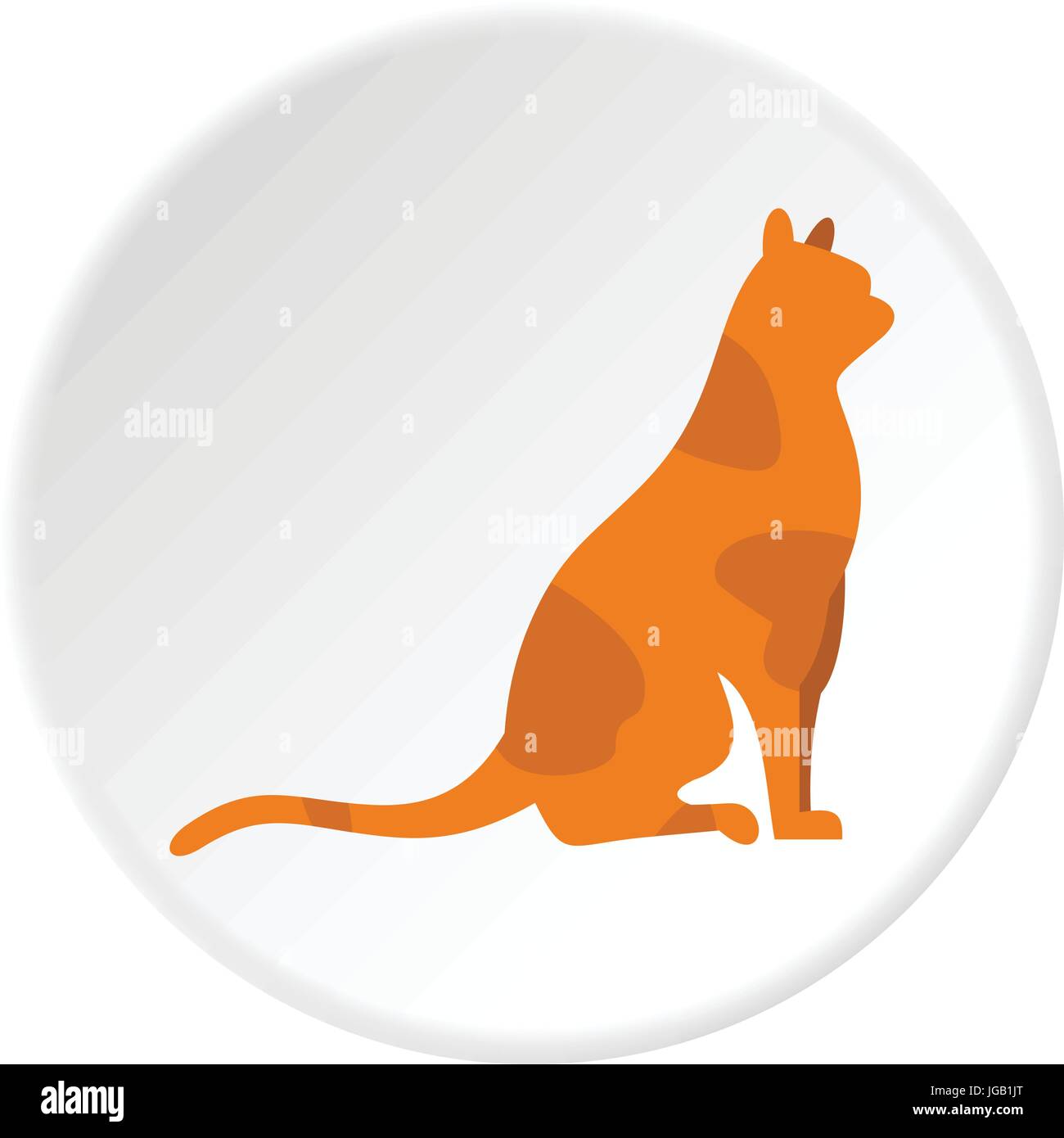 Sitting cat icon circle Stock Vector Image & Art - Alamy