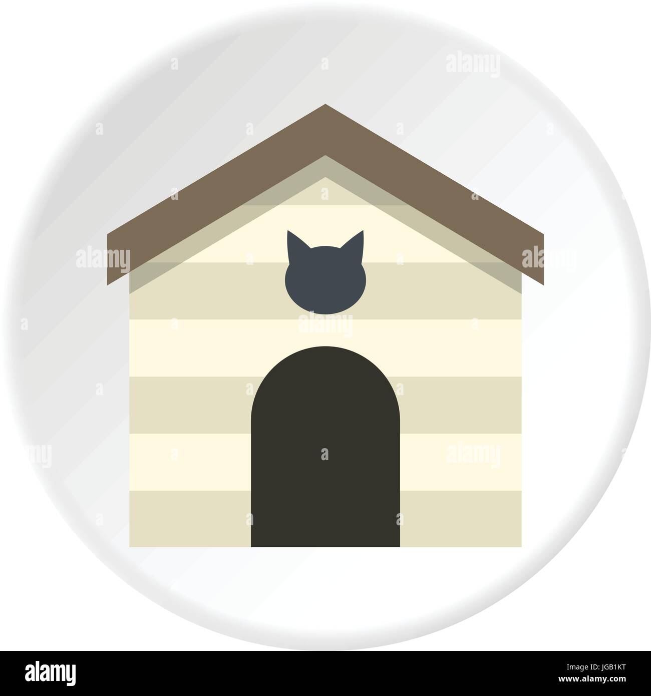 Cat house icon circle hi-res stock photography and images - Alamy