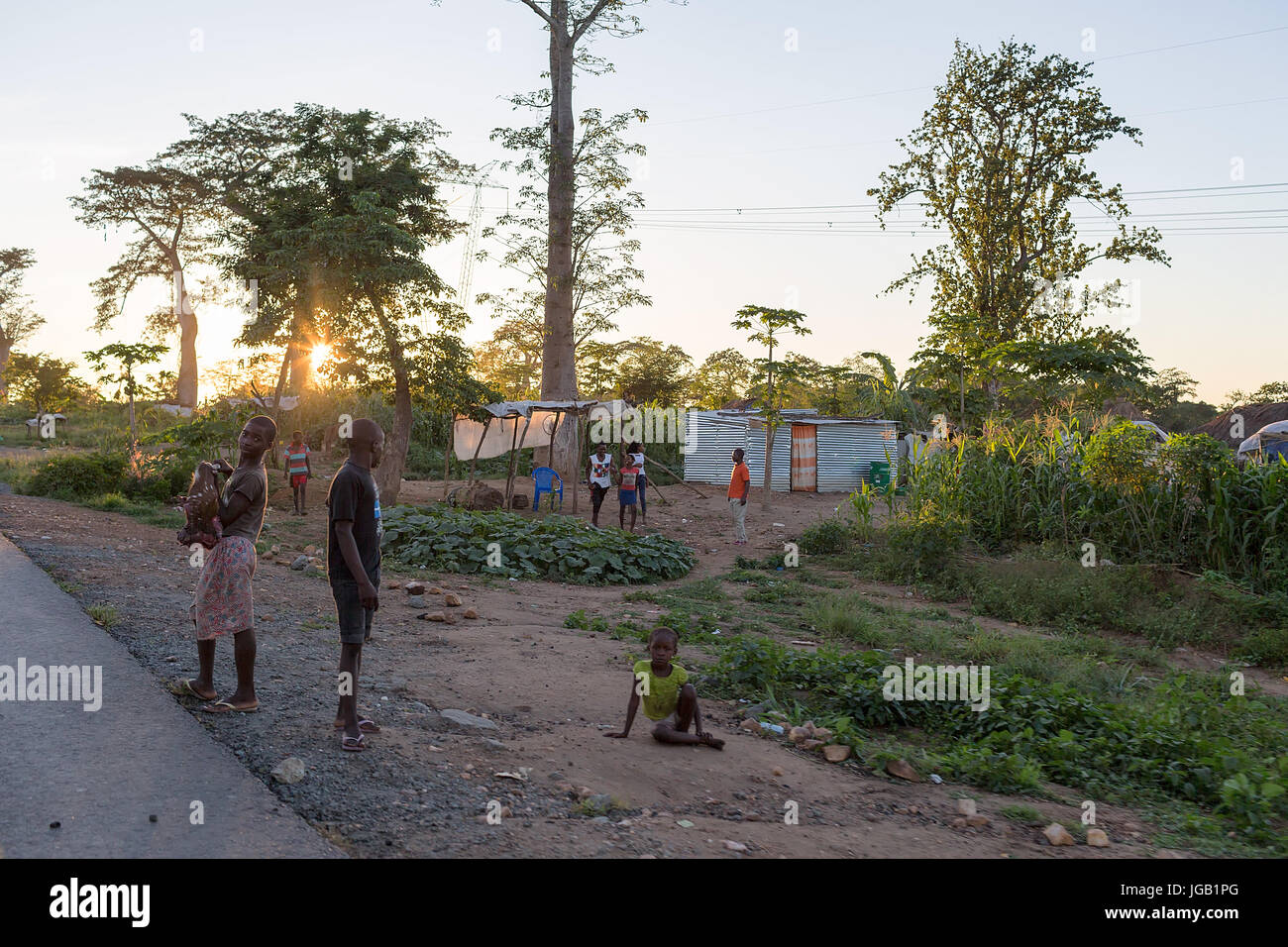 DUNDO/ANGOLA - 4 JUN 2015 - African rural village in a remote place of ...