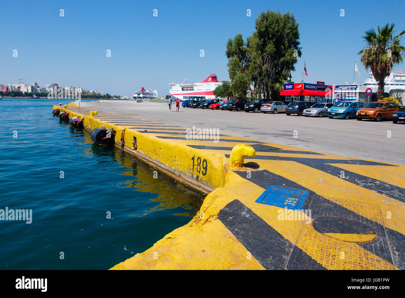 Ships in Piraeus Harbor, port pf Athens (Greece Stock Photo - Alamy