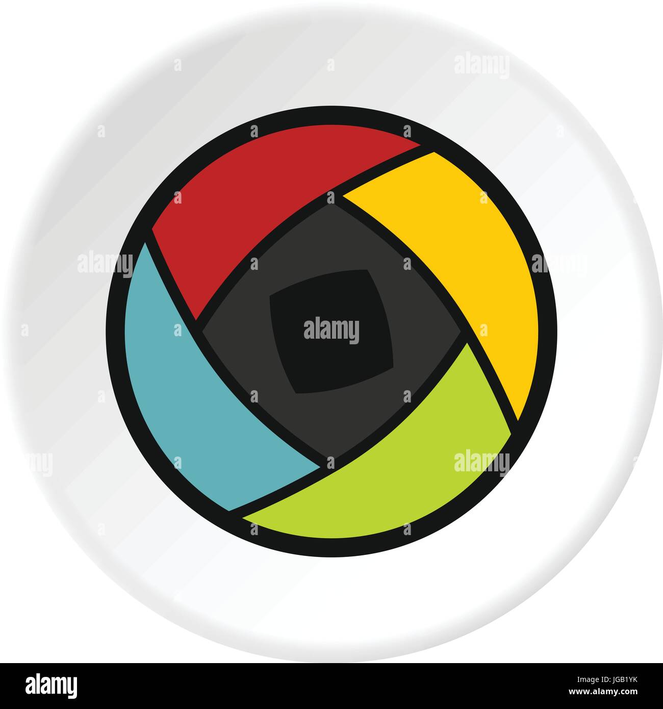 Semi-closed lens icon circle Stock Vector Image & Art - Alamy