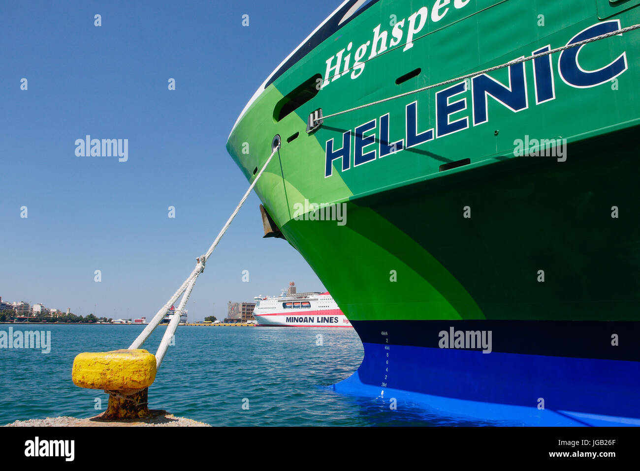 Ships in Piraeus Harbor, port pf Athens (Greece Stock Photo - Alamy