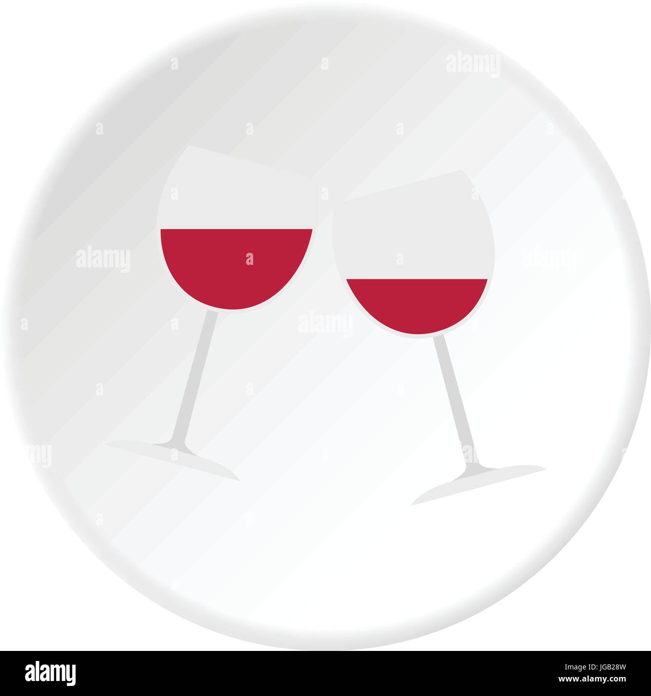 Two glasses of red wine icon circle Stock Vector Image & Art - Alamy