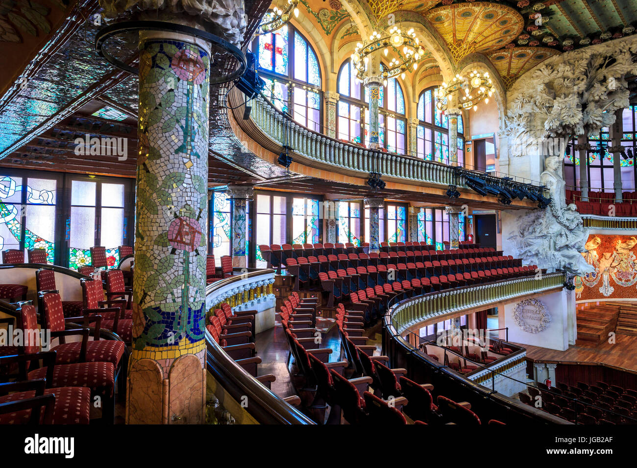 Barcelona music hall hi-res stock photography and images - Alamy
