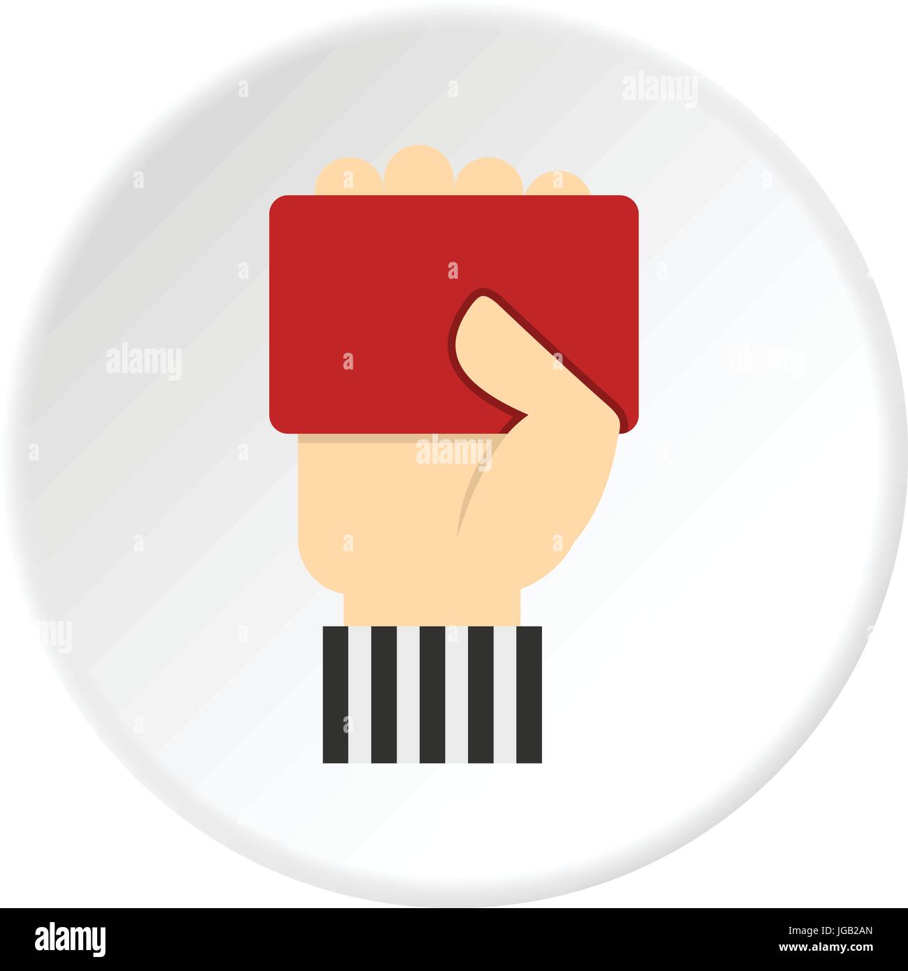 Hand of soccer referee showing red card icon Stock Vector Image & Art ...