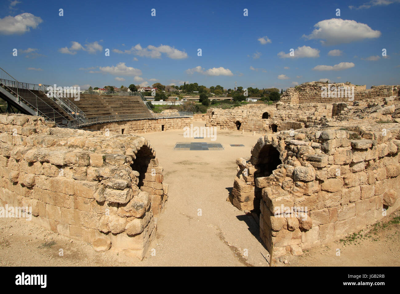 Israel, Shephelah, Beth Guvrin national park, the Roman amphitheater ...