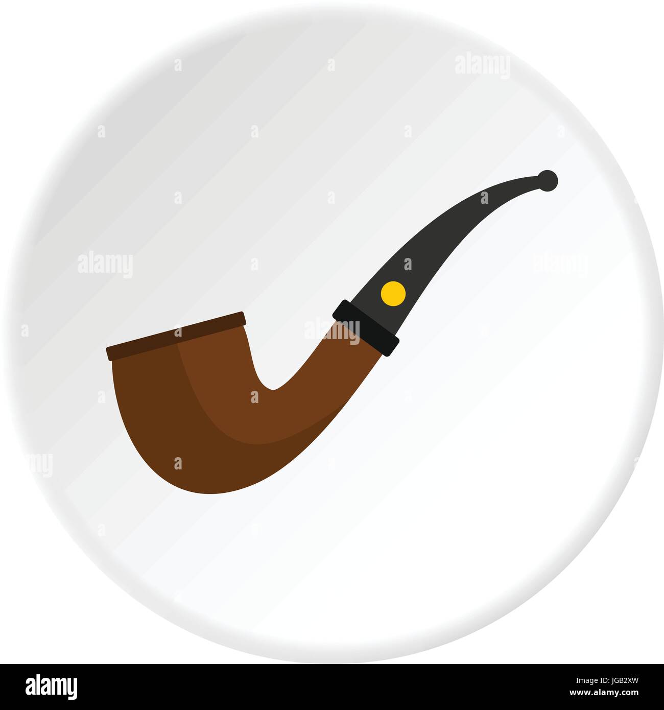 Wooden pipe for smoking icon circle Stock Vector Image & Art - Alamy