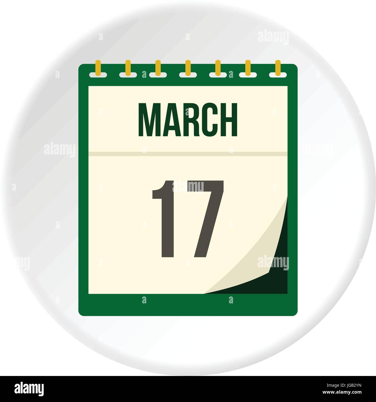 Calendar with St. Patrick Day date icon circle Stock Vector Image & Art ...