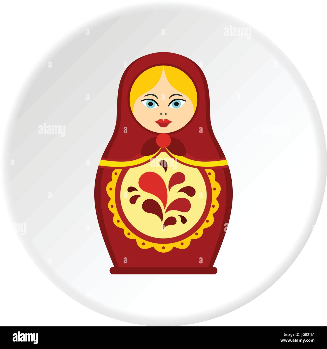 Matrioshka icon circle Stock Vector Image & Art - Alamy