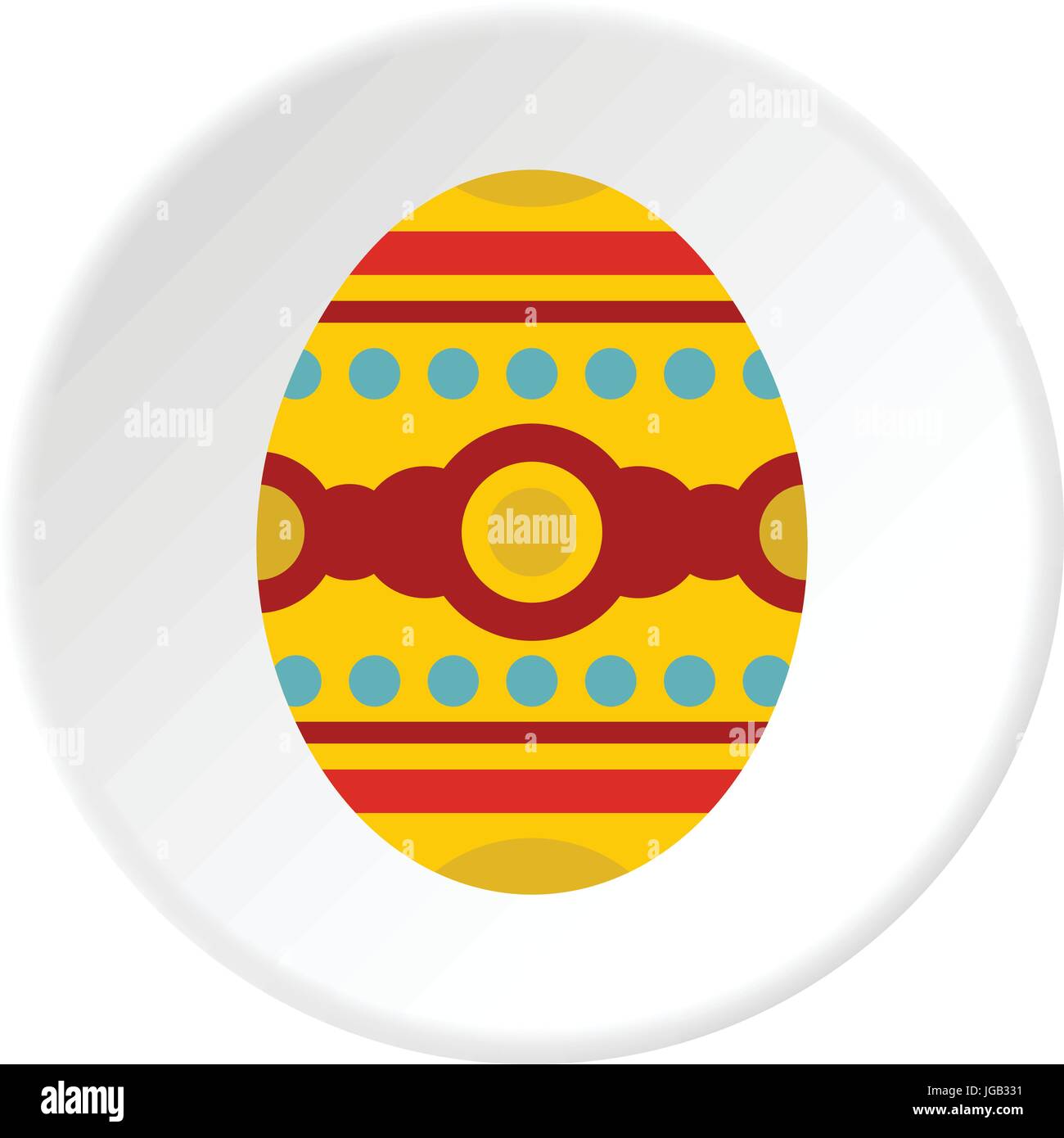 Beautiful Easter Egg Icon Circle Stock Vector Image And Art Alamy