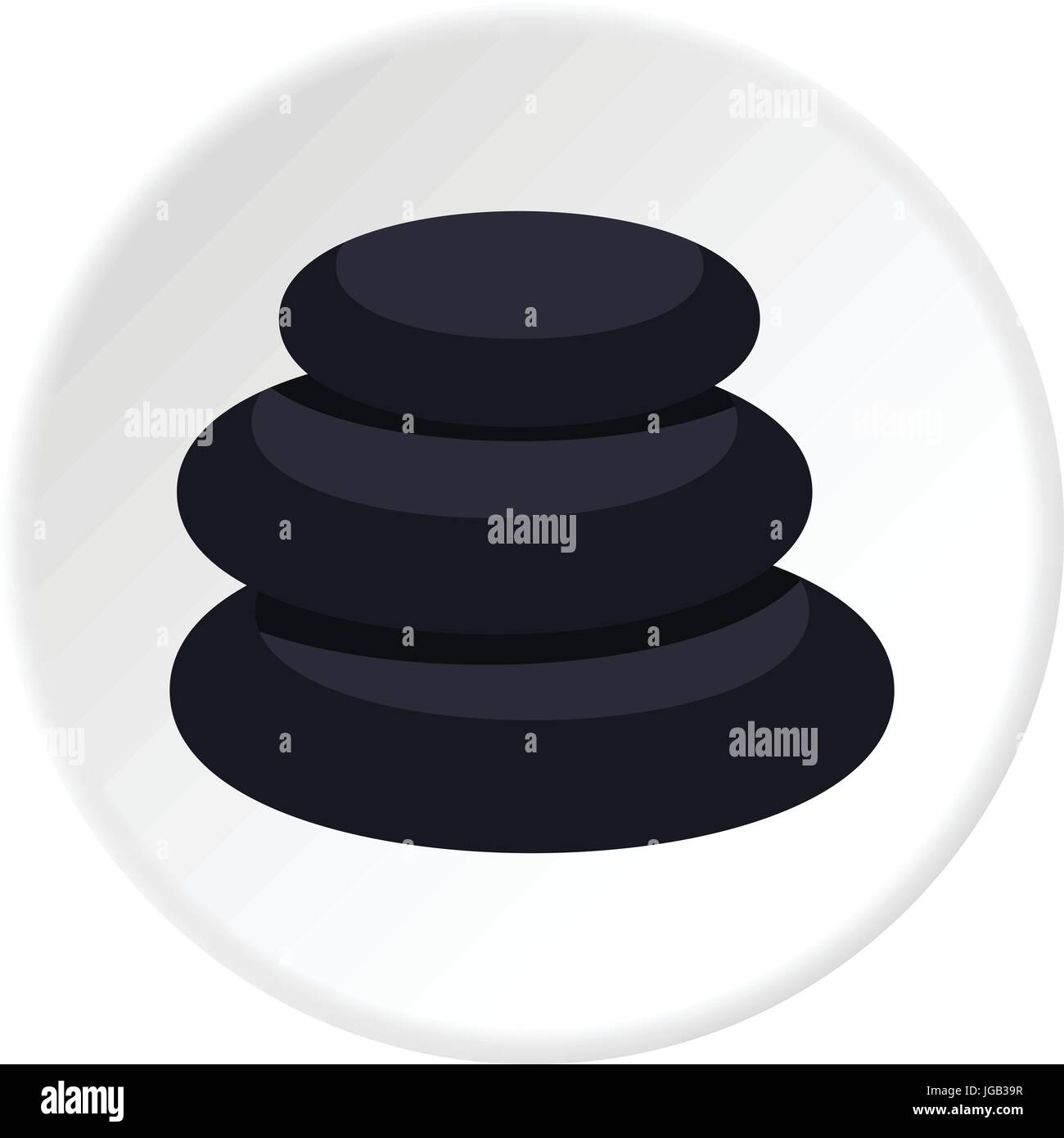 Stack of black basalt balancing stones icon circle Stock Vector Image ...
