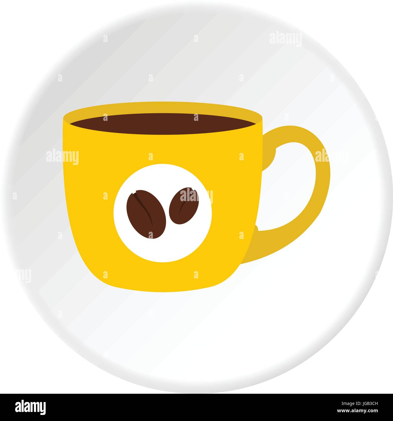 Yellow cup of coffee icon circle Stock Vector Image & Art - Alamy