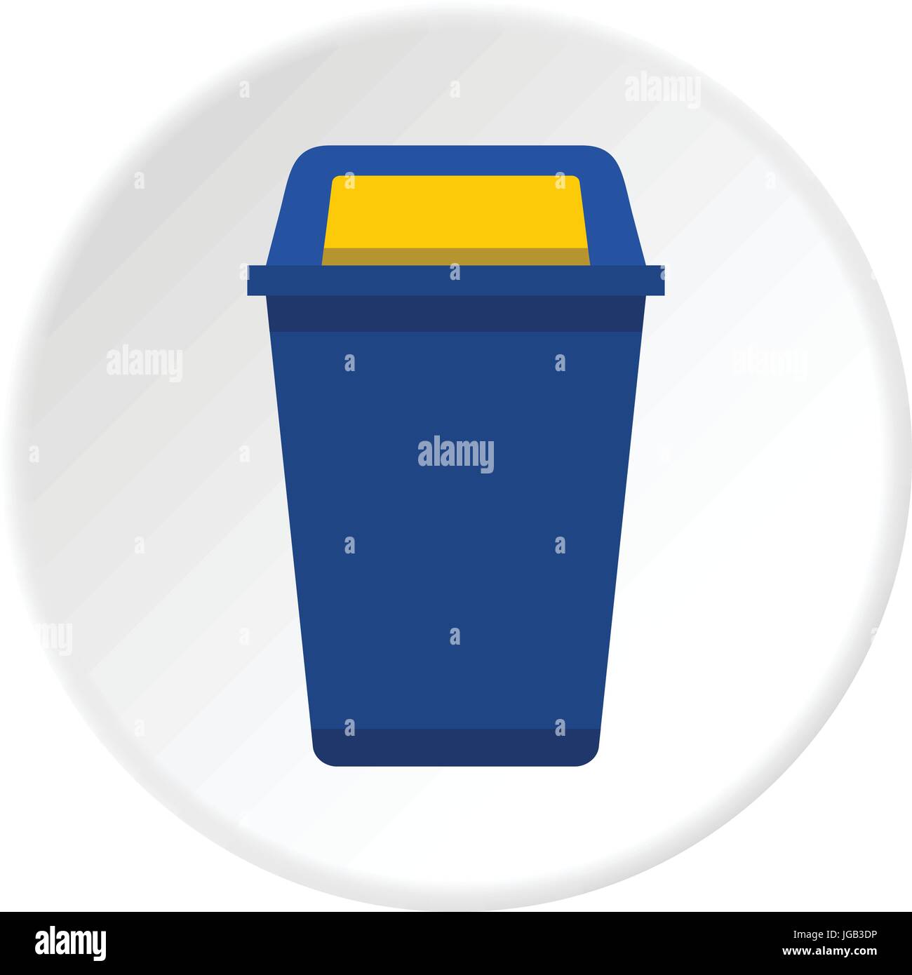 Blue plastic wastebasket icon circle Stock Vector Image & Art - Alamy