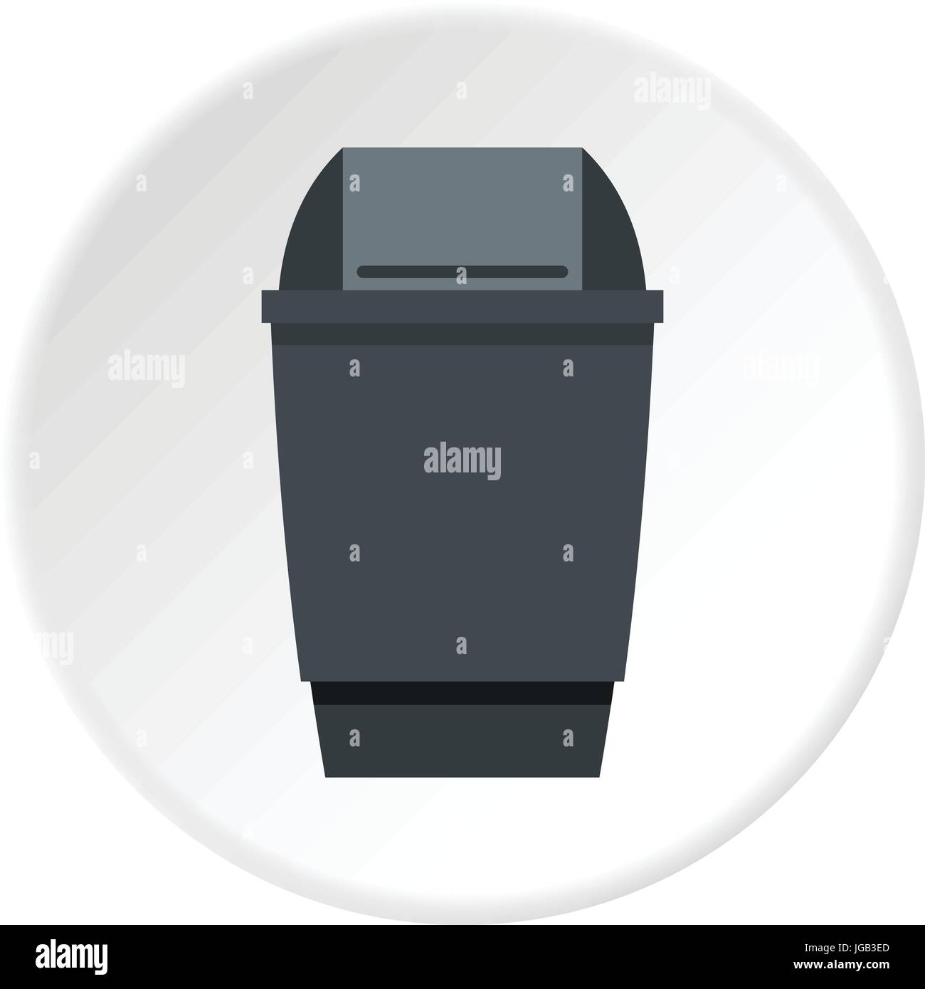 Grey flip lid bin icon circle Stock Vector Image & Art - Alamy