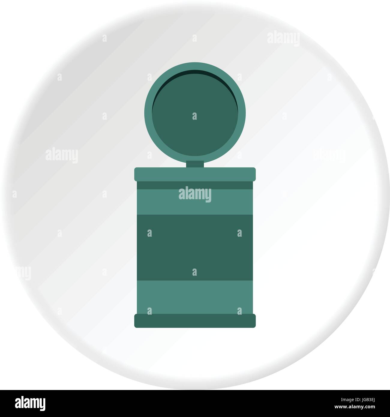 Garbage bin with opening lid icon circle Stock Vector Image & Art - Alamy