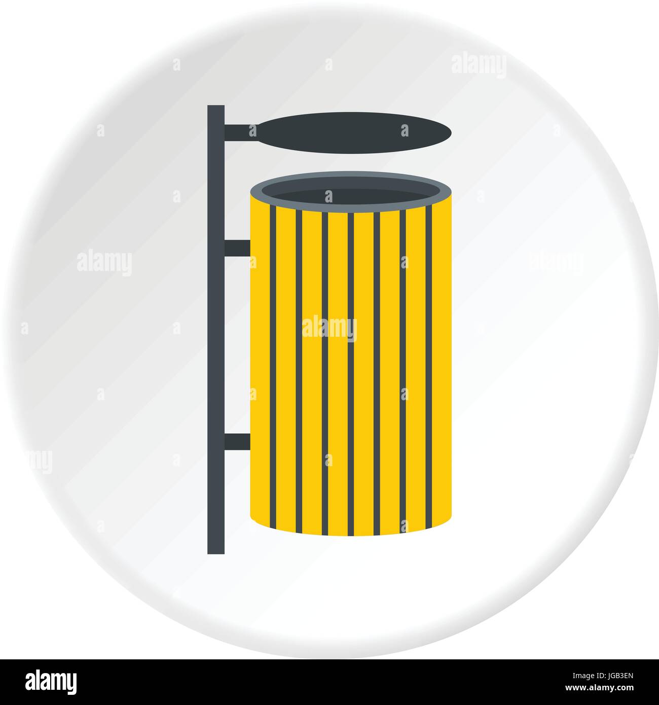 Yellow litter waste bin icon circle Stock Vector Image & Art - Alamy