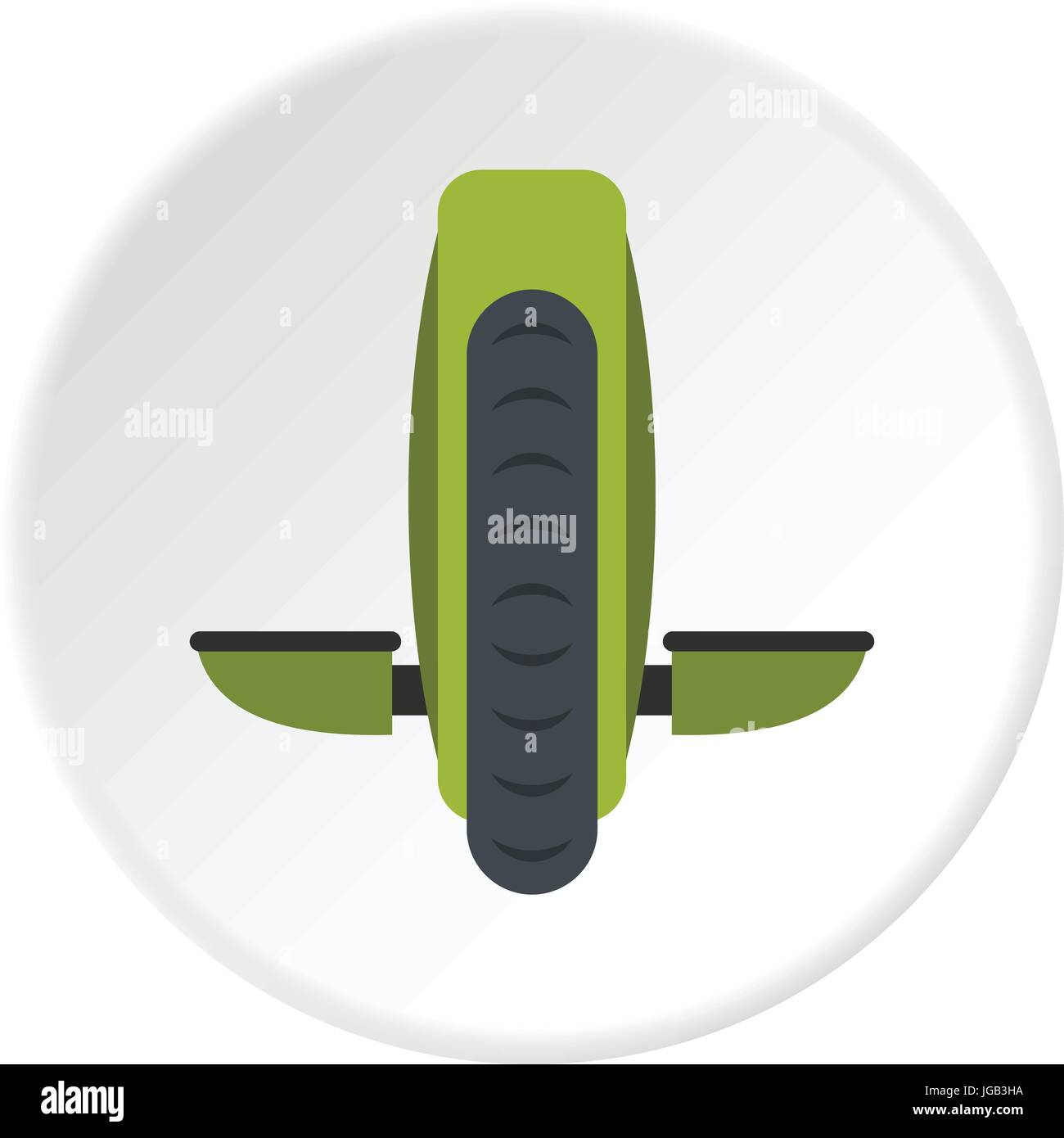 Green monowheel balance vehicle icon circle Stock Vector Image & Art - Alamy