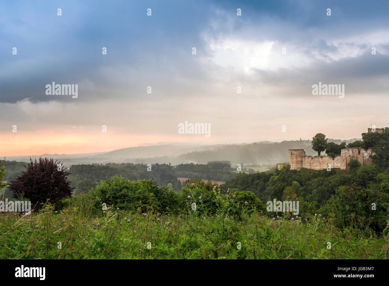 Blankenberg castle surrounded by idyllic landscape, Germany Stock Photo ...