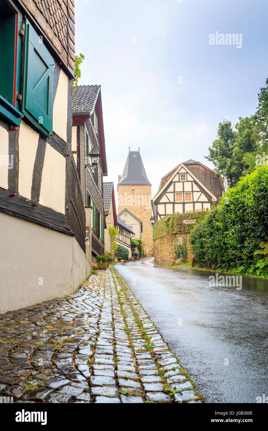 Traditional prussian wall in architecture at historic Blankenberg ...