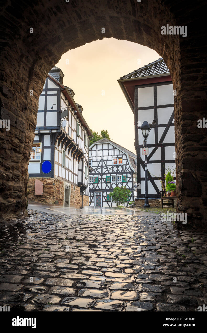 Traditional prussian wall in architecture at historic Blankenberg ...