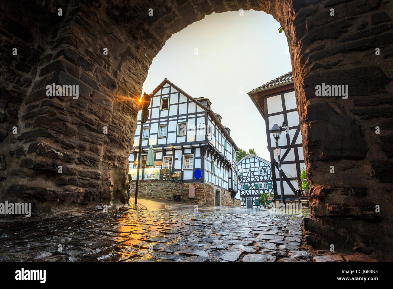 Traditional prussian wall in architecture at historic Blankenberg ...