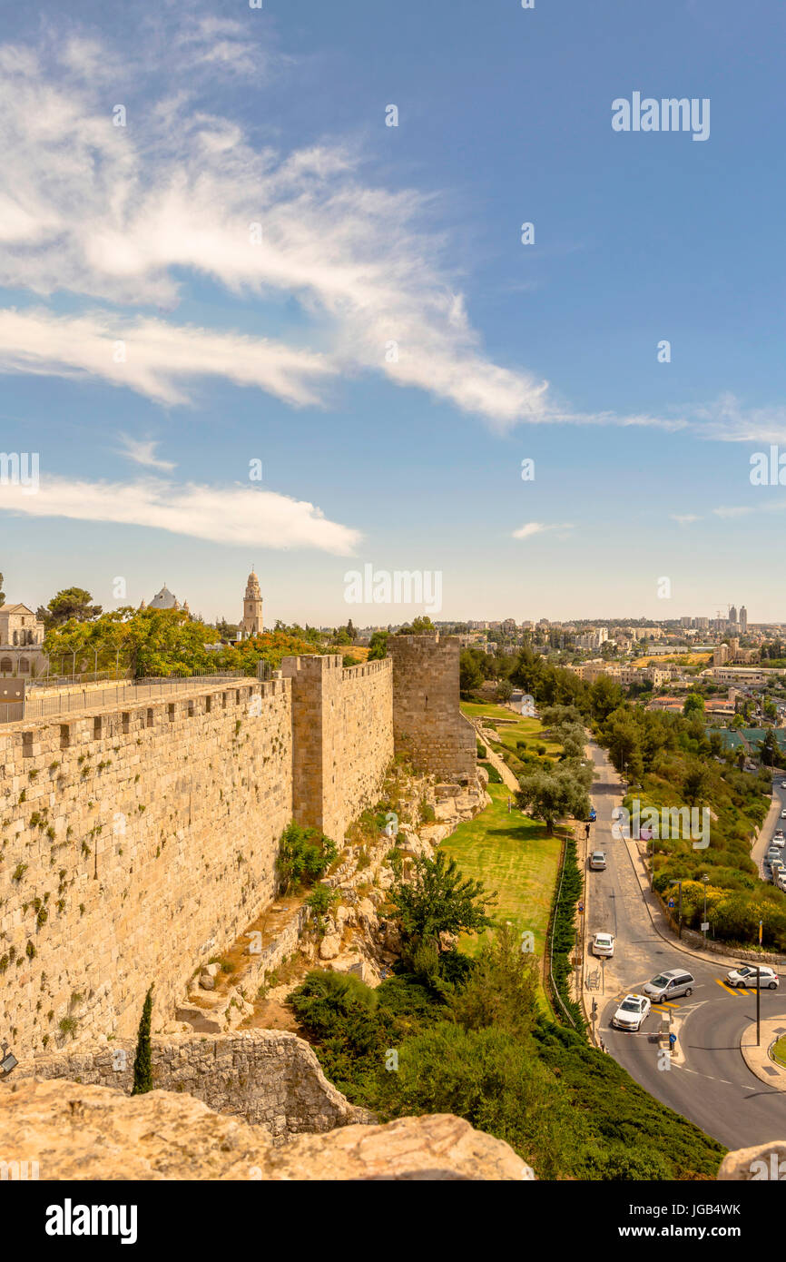 Ramparts at the Citadel ( Tower of David ) in the Old City of Jerusalem ...