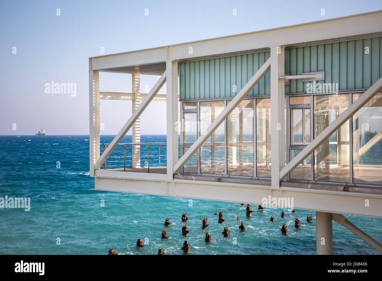 Modern architecture in Old Port, Limassol, Republic of Cyprus Stock ...