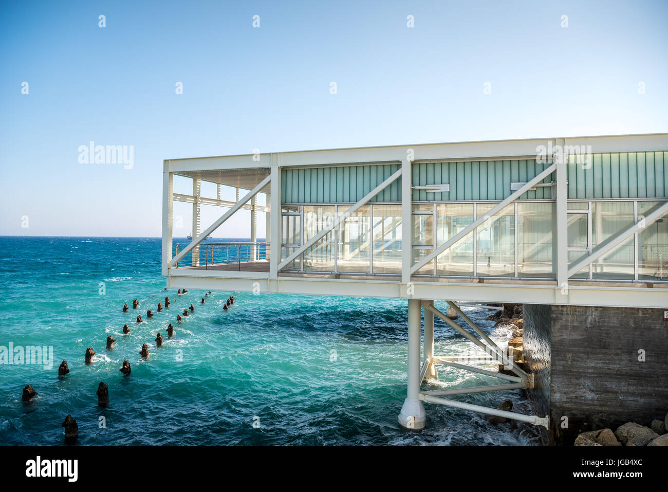 Modern architecture in Old Port, Limassol, Republic of Cyprus Stock ...