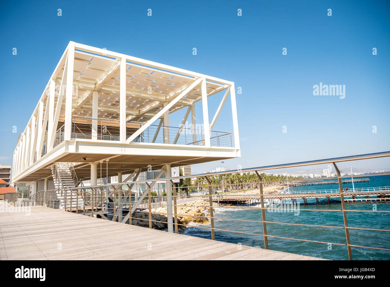 Modern architecture in Old Port, Limassol, Republic of Cyprus Stock ...