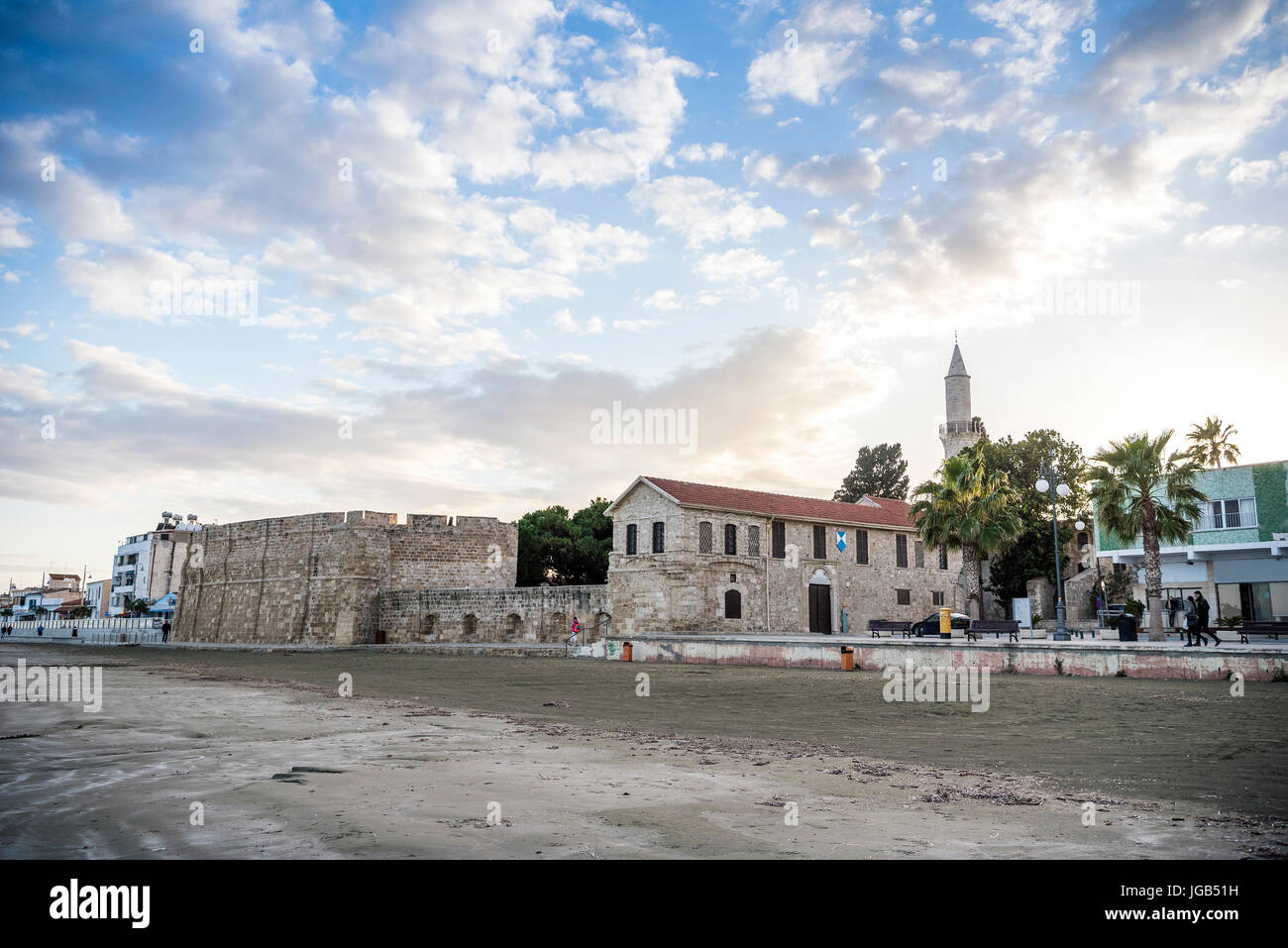 Beautiful view of the Castle in Larnaka, Cyprus Stock Photo - Alamy