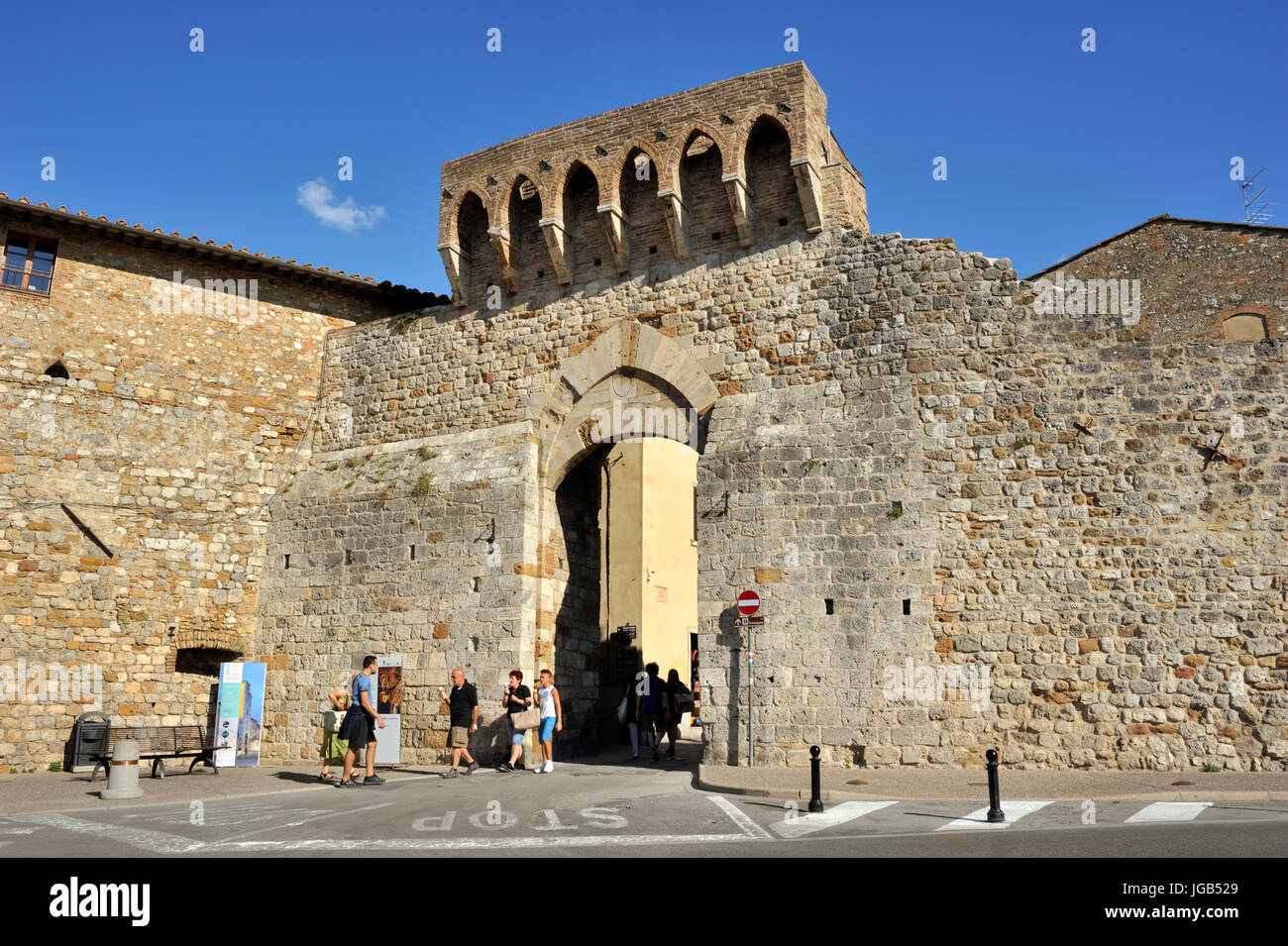Porta gate entrance in san gimignano hi-res stock photography and ...