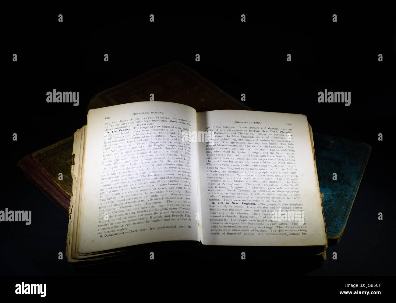 Old textbook with room for copy text Stock Photo - Alamy