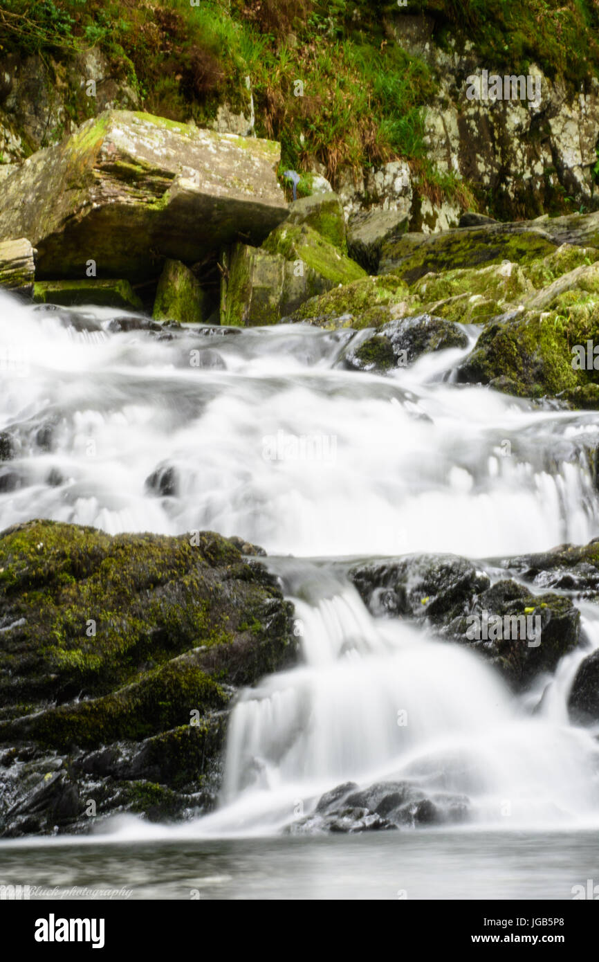 Waterfall nanctol falls Snowdonia wales uk Stock Photo - Alamy