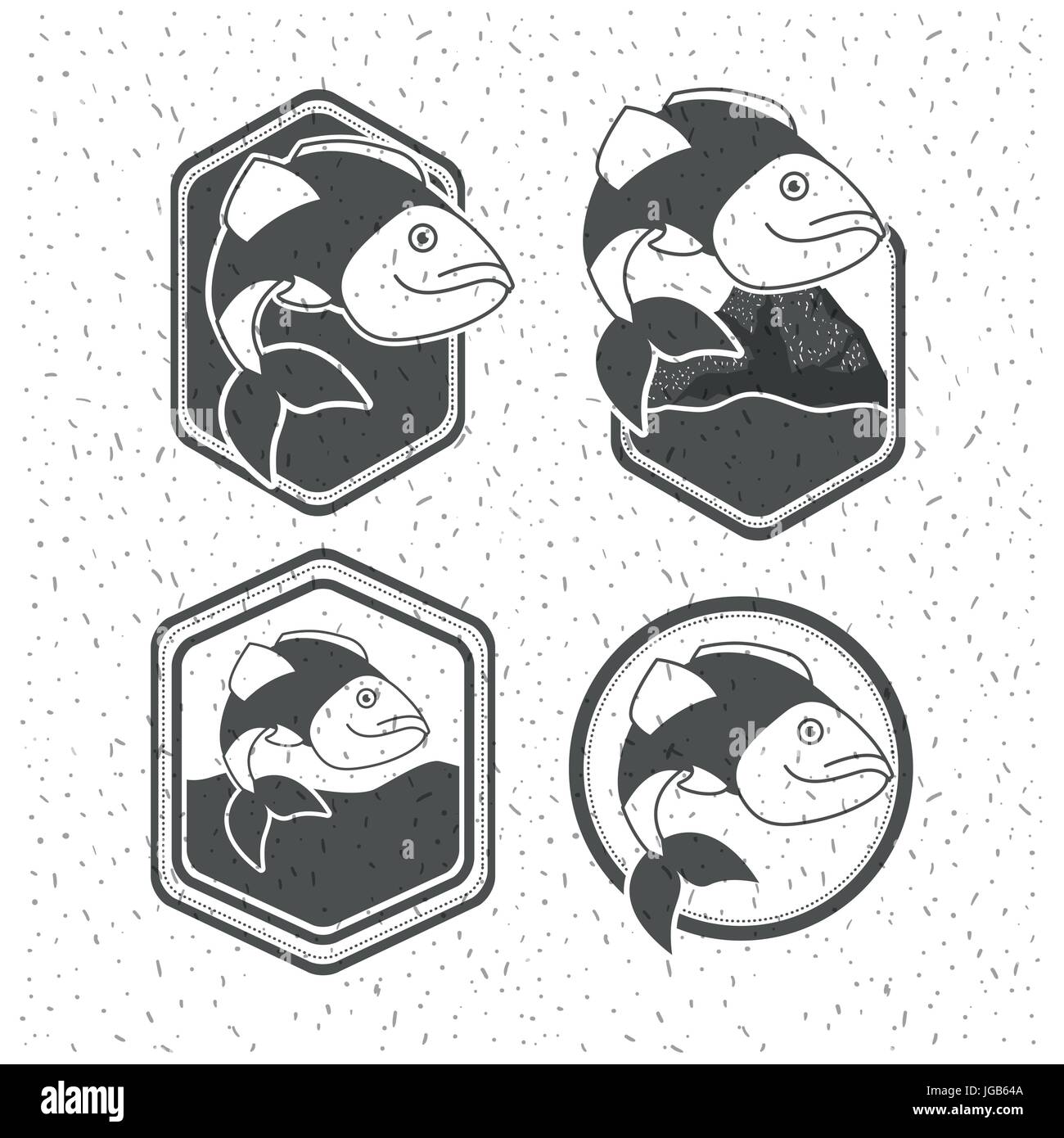 Freshwater fish types illustration hi-res stock photography and images ...