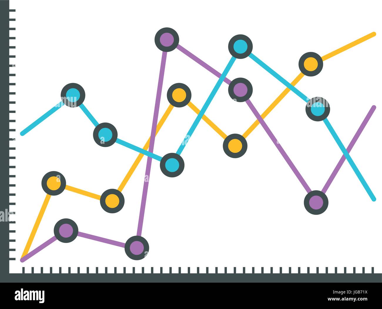white background with statistical graphs linear rising Stock Vector ...