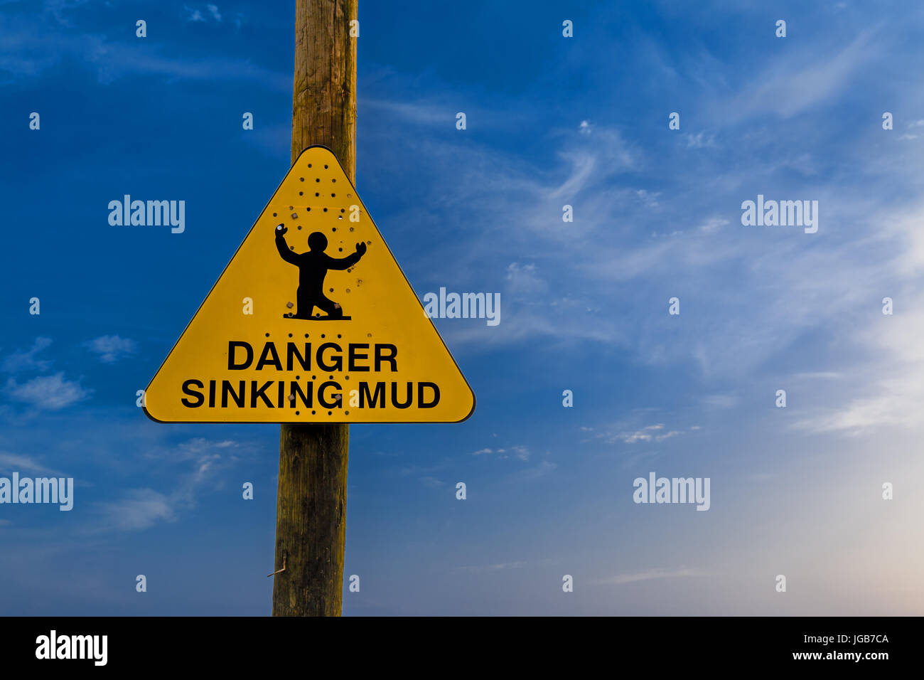 Quicksand sign danger hi-res stock photography and images - Alamy