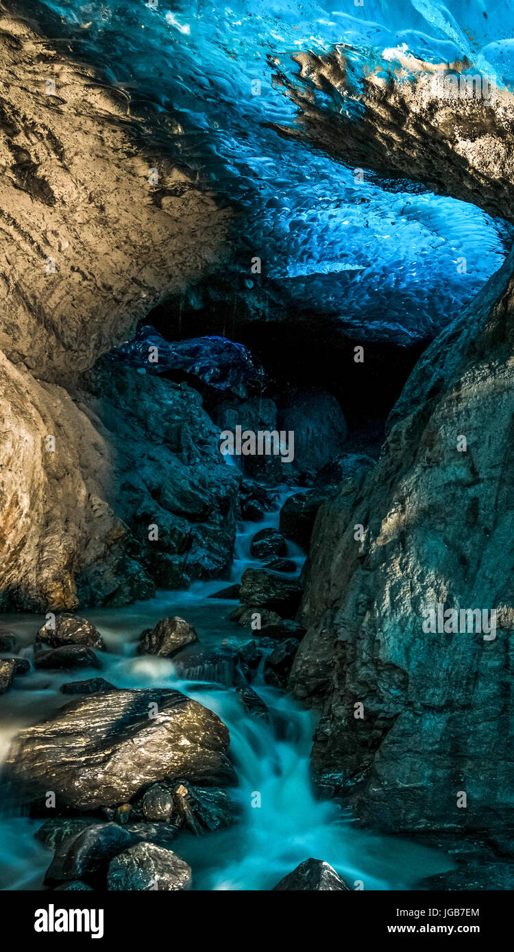 Tunnel inside glacier hi-res stock photography and images - Alamy