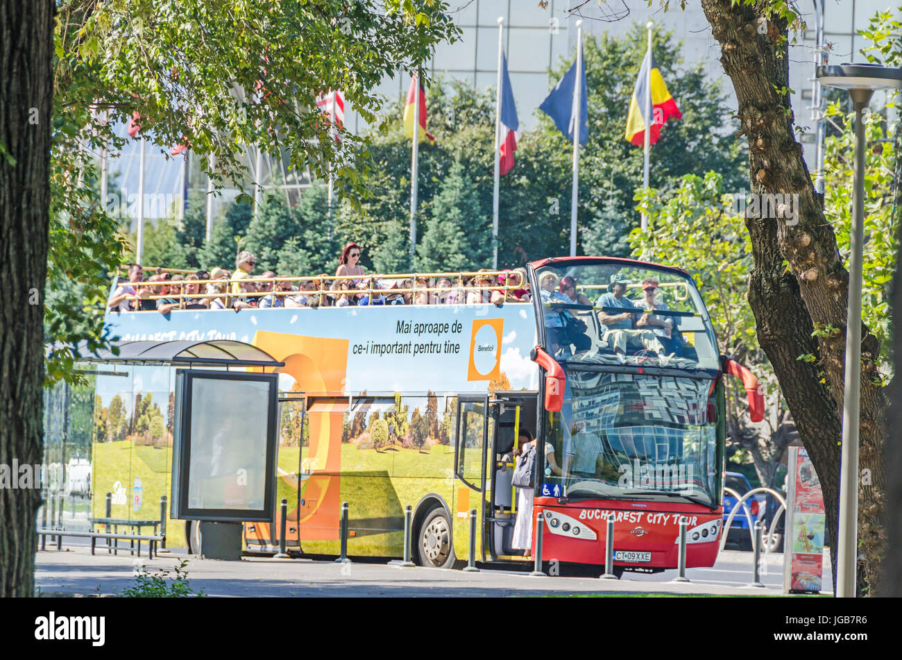Bucharest city bus tour hi-res stock photography and images - Alamy
