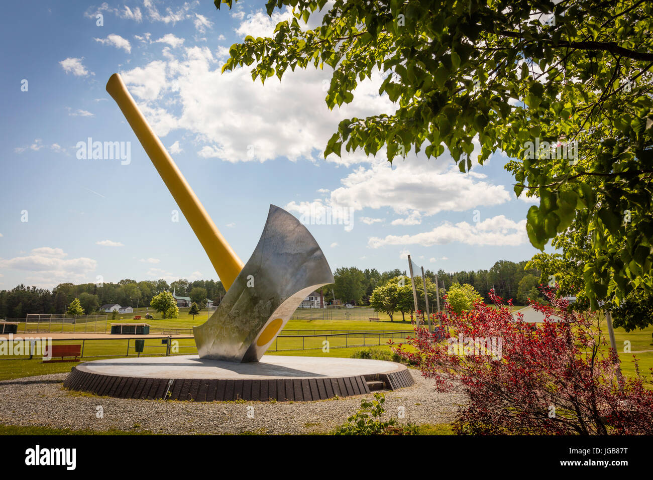 The world's largest axe is located in Nackawic, New Brunswick, Canada ...