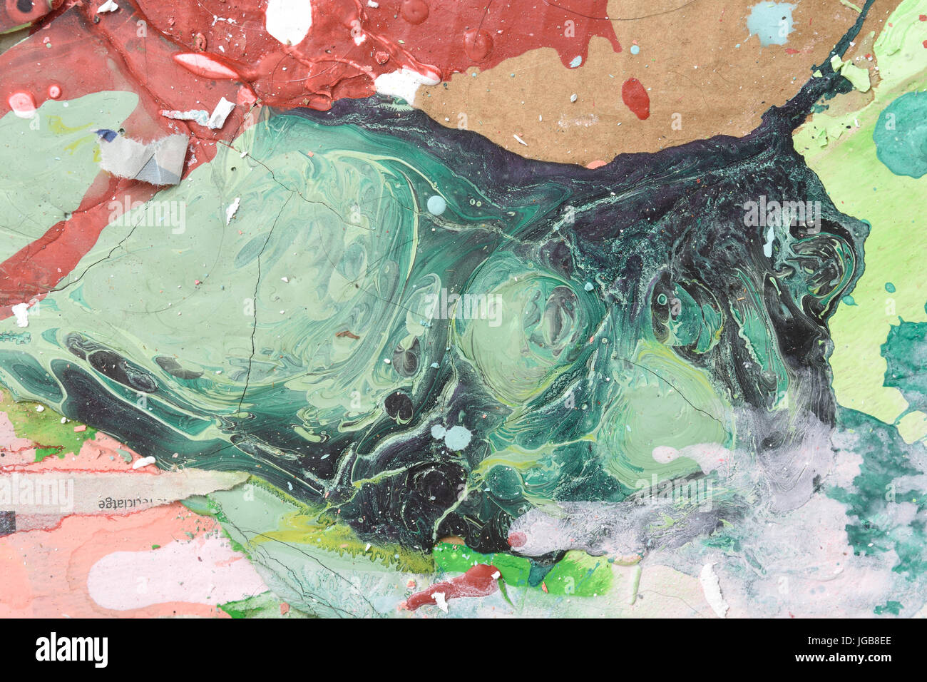 blobs of paint after painting a wall Stock Photo - Alamy