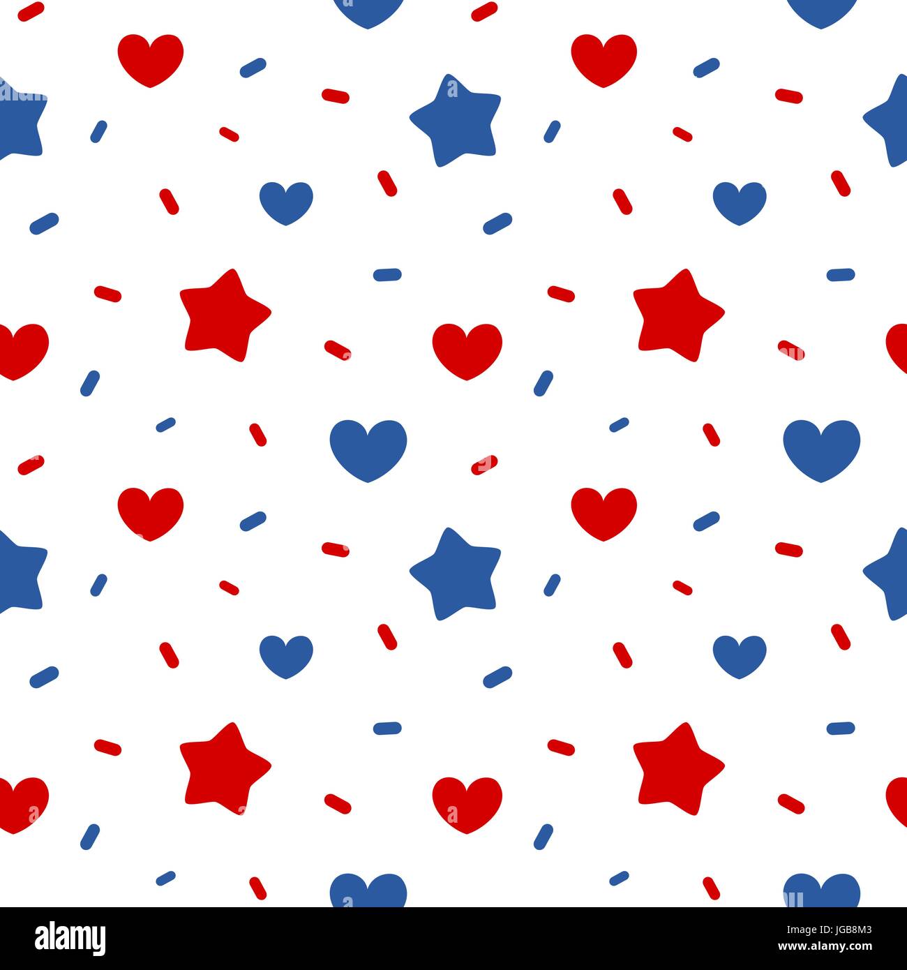USA independence day 4th of july seamless vector pattern background ...