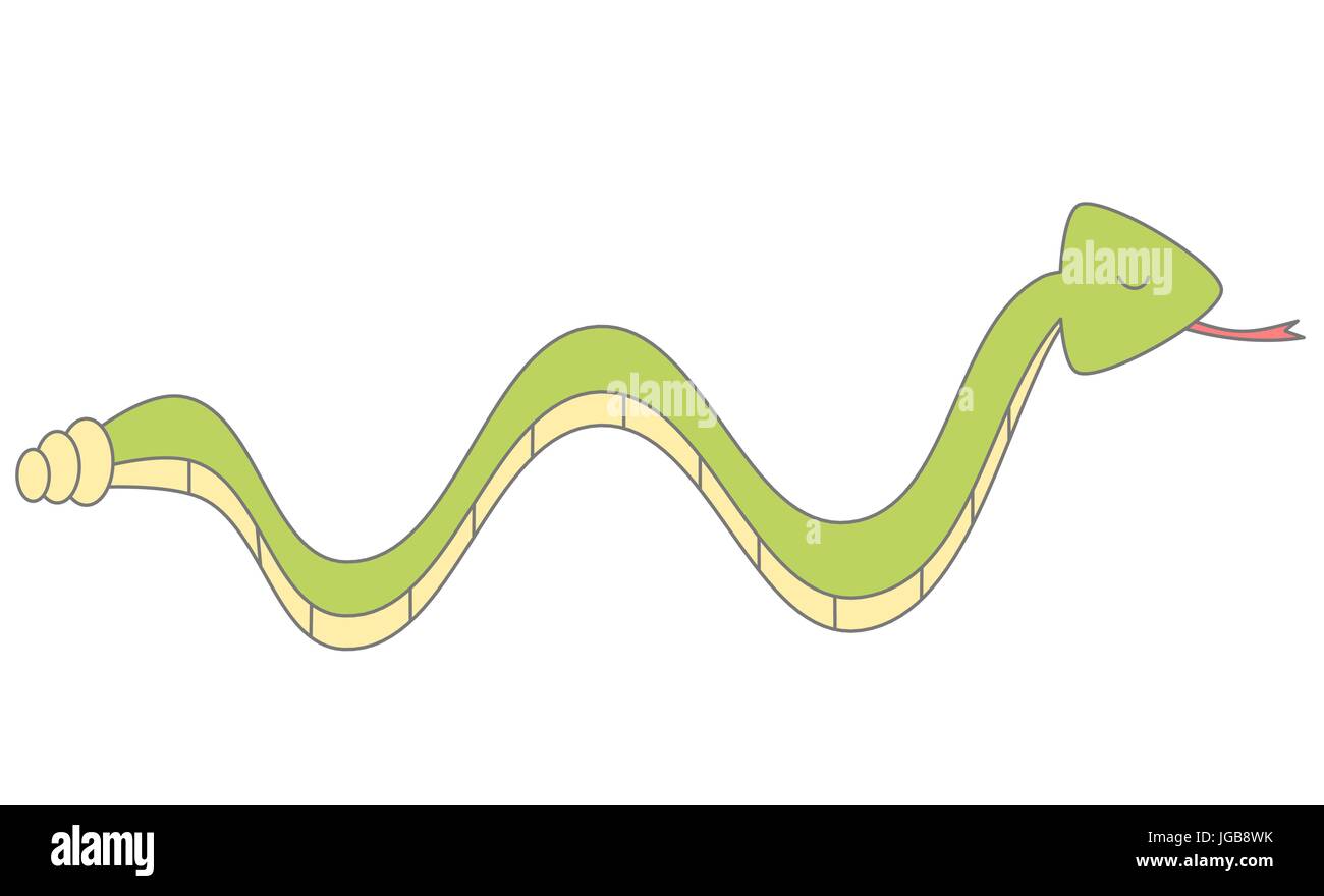 cute cartoon arrow snake vector illustration isolated on white ...