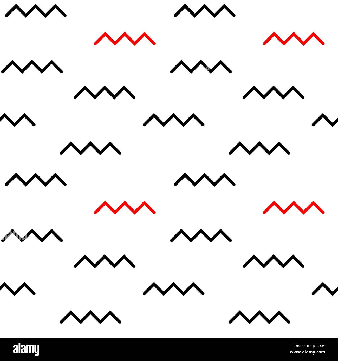 black red zig zag abstract seamless vector pattern background ...
