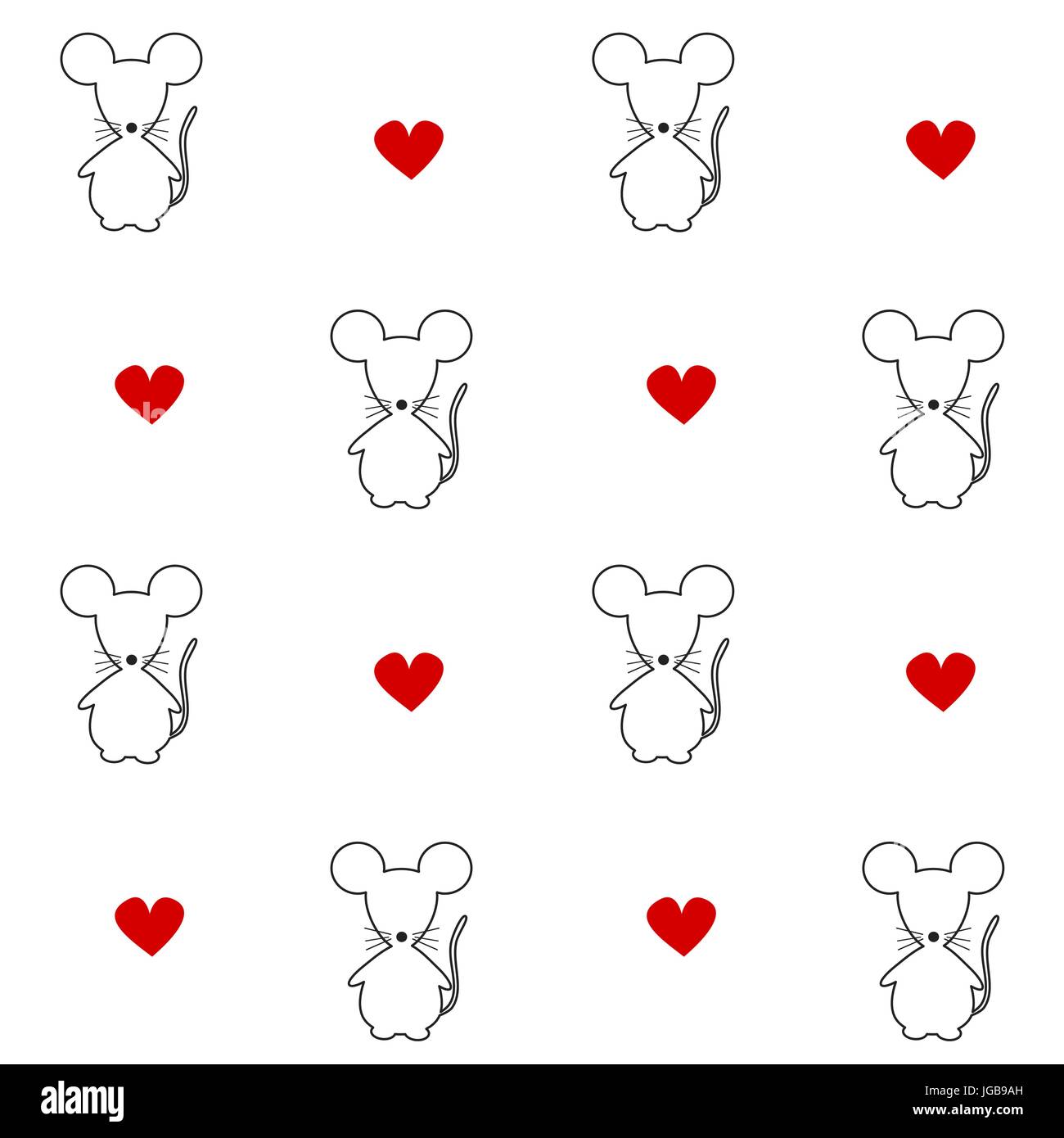 cute mouse silhouette seamless vector pattern background illustration ...