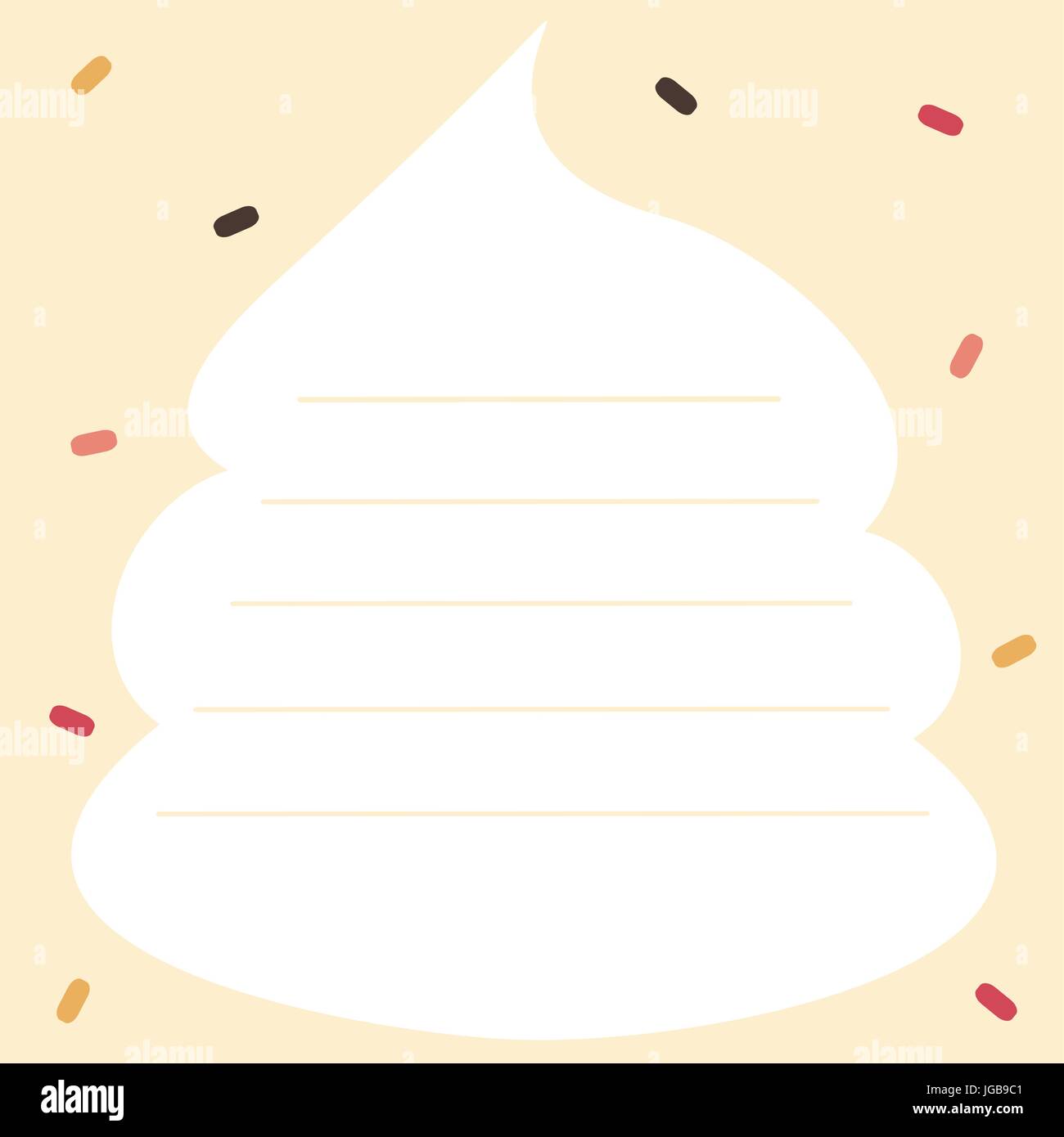 whipped cream frame card invitation vector background illustration ...