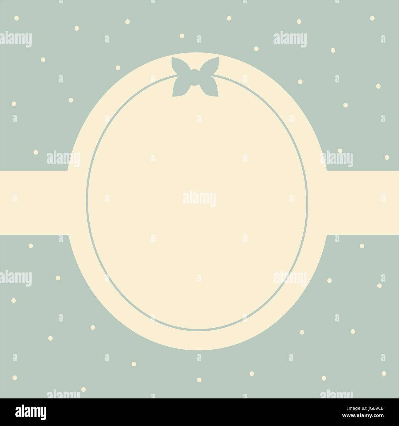 cute blue card frame vector illustration background Stock Vector Image ...