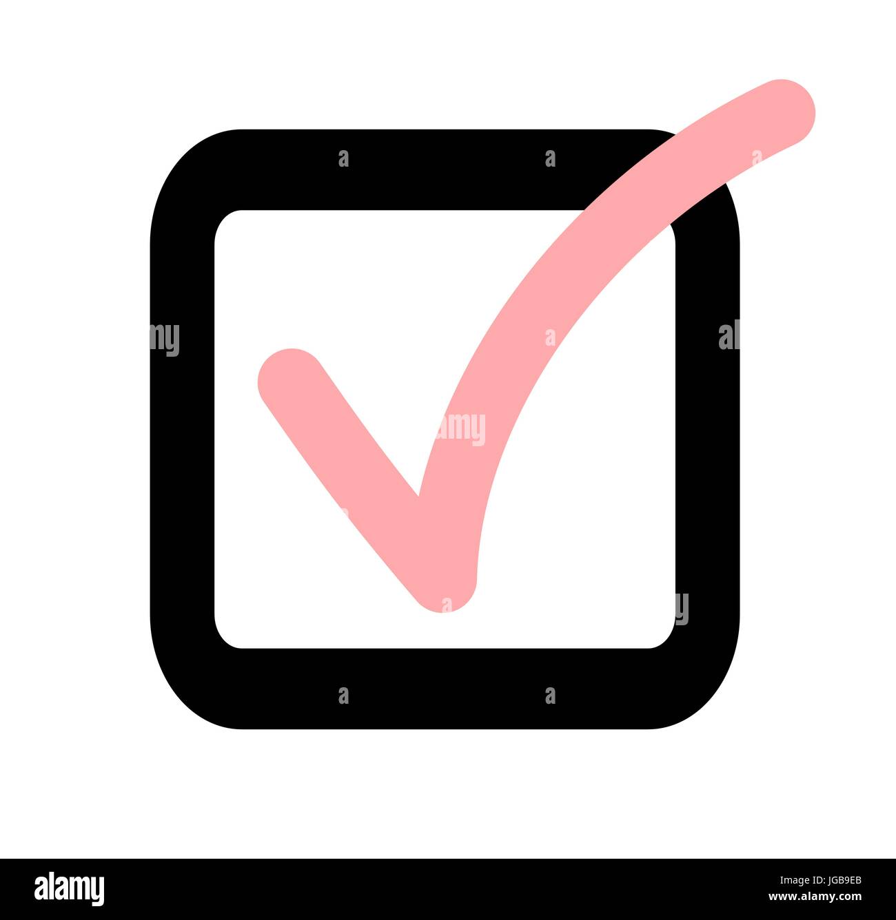 pink check mark icon vector illustration Stock Vector Image & Art - Alamy