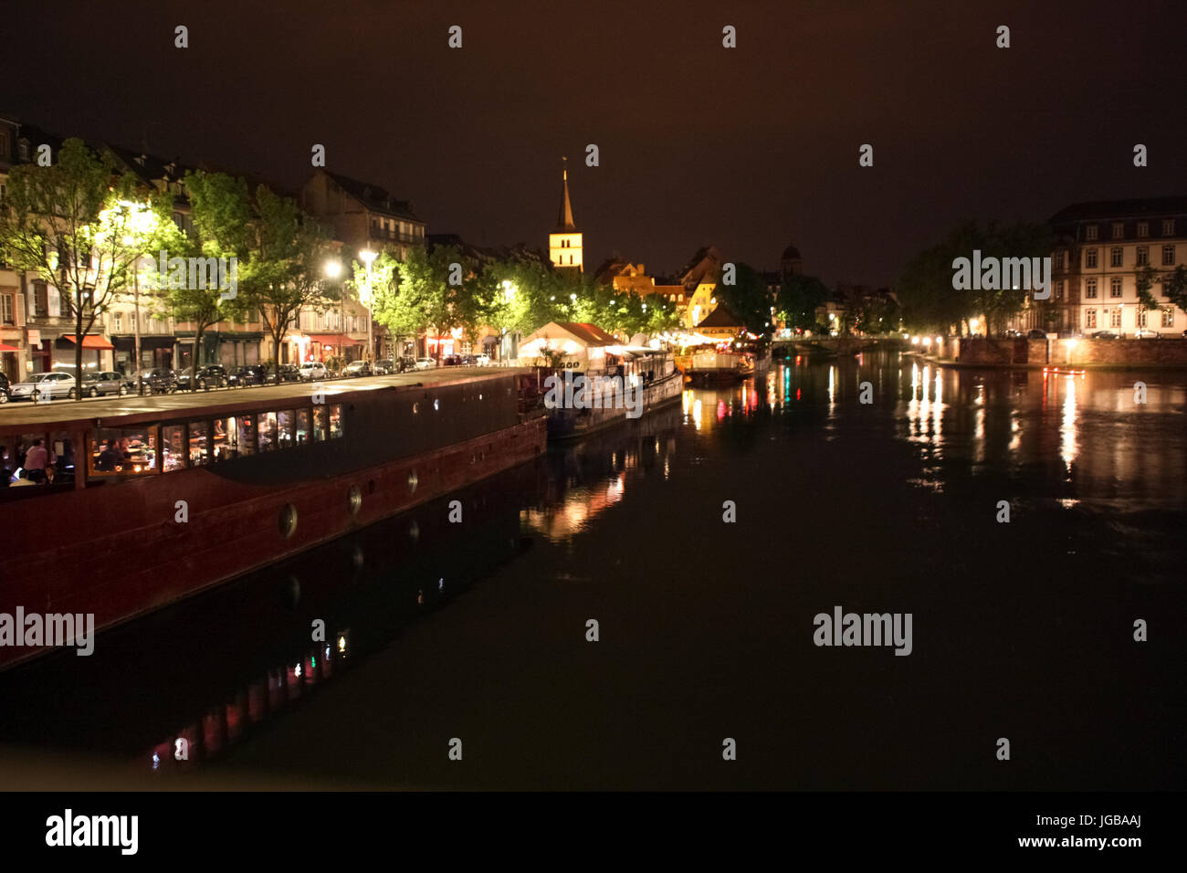 Strasbourg de nuit, France - Strasburg by night, France Stock Photo - Alamy